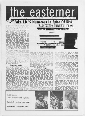 "Easterner, Vol. 22, No. 16, February 16, 1972" by Associated Students ...