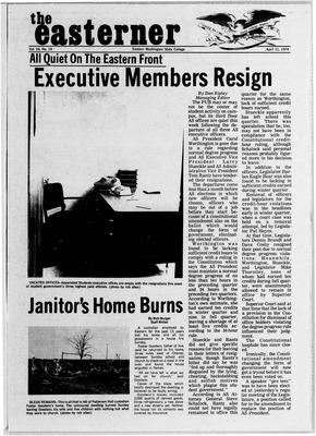 "Easterner, Vol. 24, No. 19, April 11, 1974" by Associated Students of ...