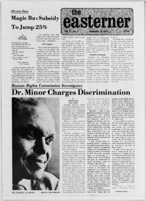 "Easterner, Vol. 27, No. 1, September 25, 1975" by Associated Students ...