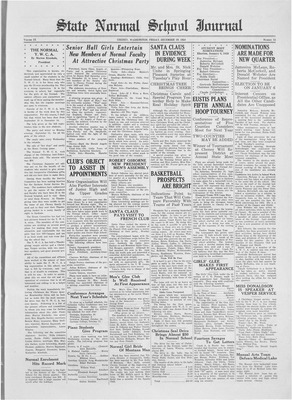 "State Normal School Journal, December 19, 1924" by State Normal School ...