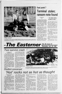 "Easterner, Volume 32, No. 13, January 22, 1981" by Eastern Washington ...