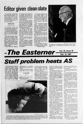 "Easterner, Volume 32, No. 16, February 12, 1981" by Eastern Washington ...