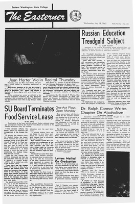 "Easterner, Vol. 12, No. 30, July 18, 1962" by Associated Students of ...