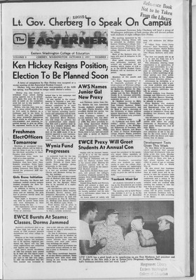 "Easterner, Volume 8, No. 1, October 2, 1957" by Eastern Washington ...