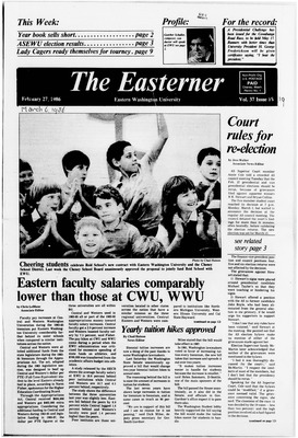 "Easterner, Volume 37, No. 19, March 6, 1986" by Eastern Washington ...
